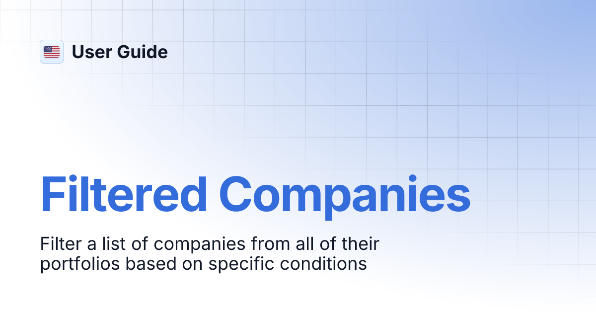 Filtered Companies | User Guide